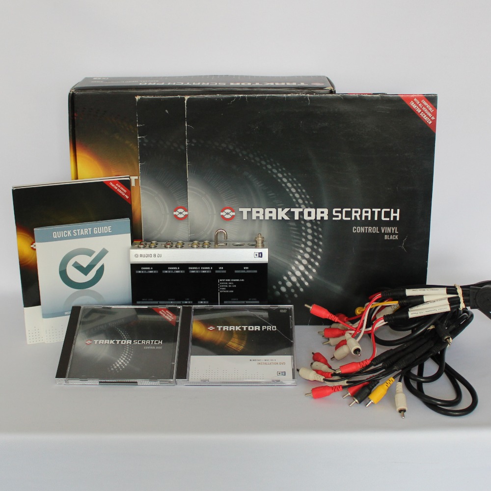 Pre-owned Traktor Scratch Pro Vinyl System with Audio 8 DJ Unit ...